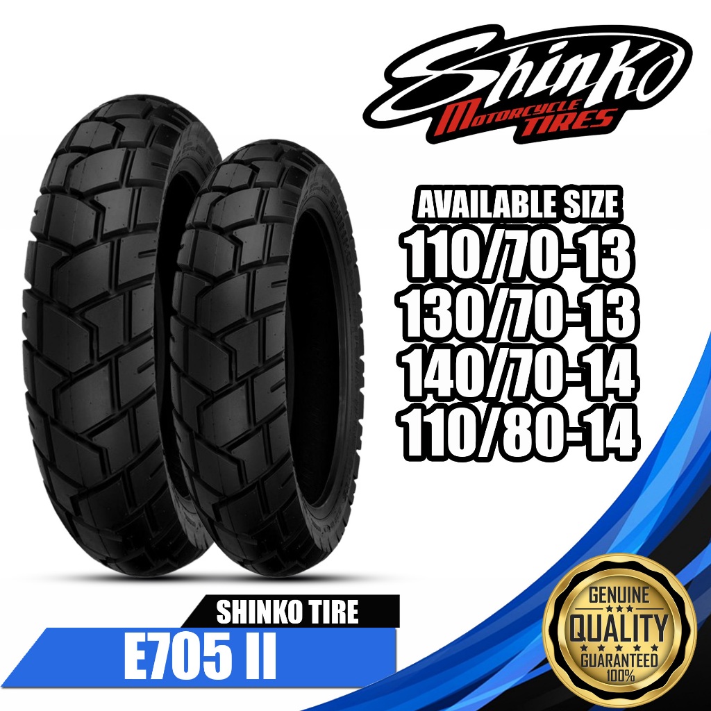 ORIGINAL SHINKO TIRES ( E705 II ) TUBELESS FOR NMAX 155, ADV 150/160 ...