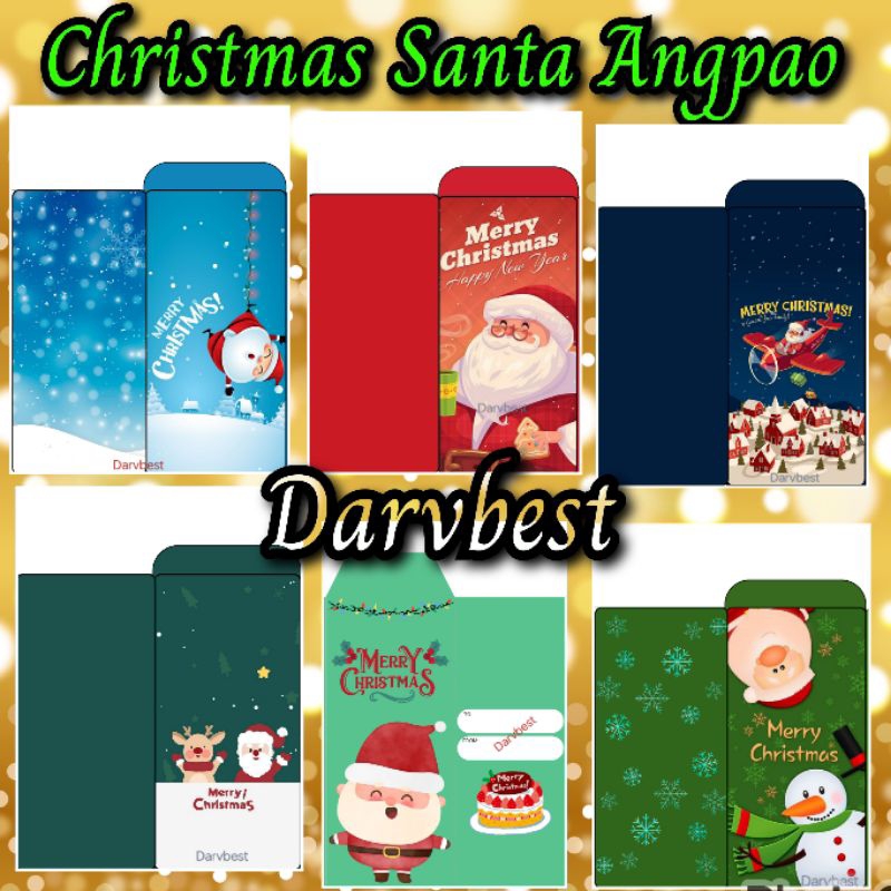 Christmas Santa Angpao money envelope ampao long | Shopee Philippines