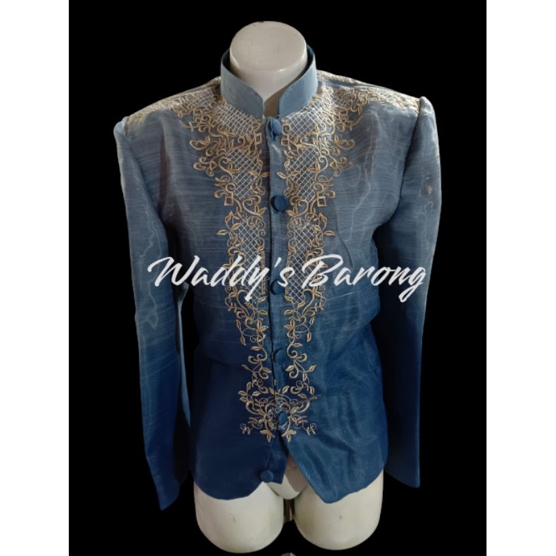 Coat Barong Colored & Black Organza | Shopee Philippines