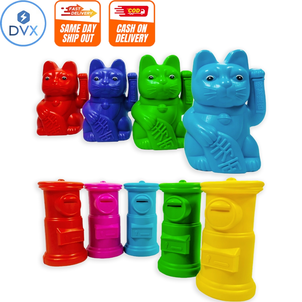 COD DVX Coin Bank Cat / Mailbox Design Plastic Alcancia / Alkansya ...