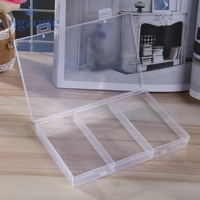 Clear Plastic Storage Box PP Three-compartment Storage Box Jewelry ...