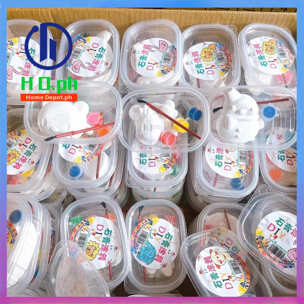 75pc-Cartoon coloring plaster doll kid's painting handmade diy ...