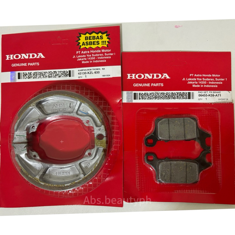 HONDA CLICK BRAKE SHOE & BRAKEPAD 125 V2 V3 | 150 V2 | 160 CBS | Shopee ...