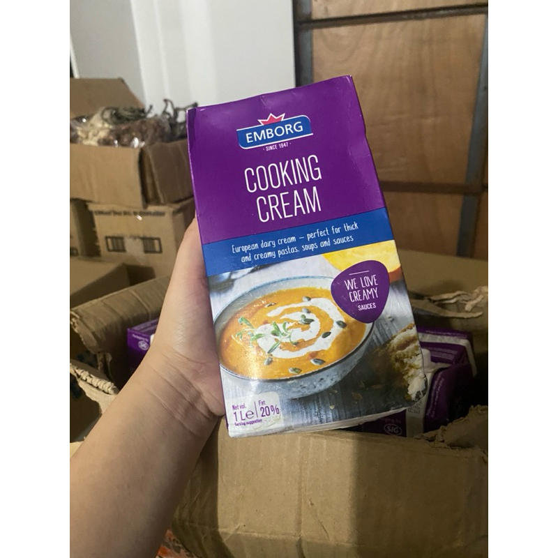 EMBORG COOKING CREAM 1L | Shopee Philippines