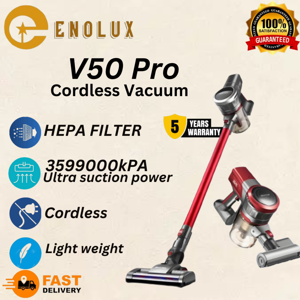 Hyper V50 Cordless Vacuum Cleaner Dust Mite Wireless Handheld Vacuum ...