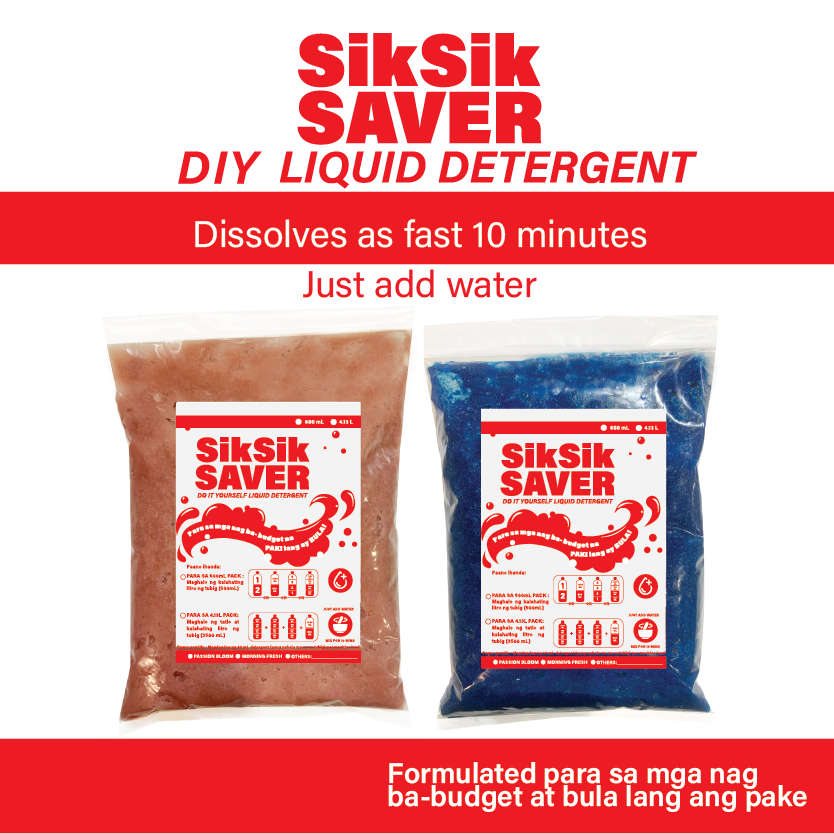 Siksik Saver DIY Liquid Detergent Kit ( 600mL-4.13L Yield)-Easymix Just add Water | Shopee ...