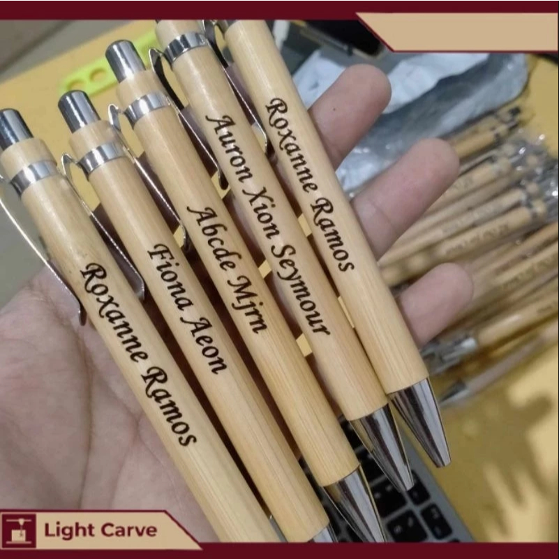 Personalized Laser Engraved Bamboo Pen | Shopee Philippines