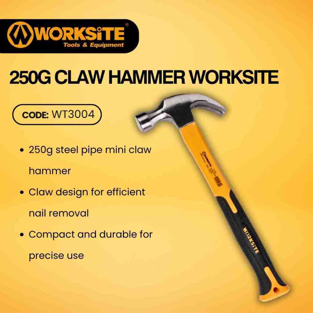 WORKSITE WT3004 250G CLAW HAMMER WORKSITE | Shopee Philippines