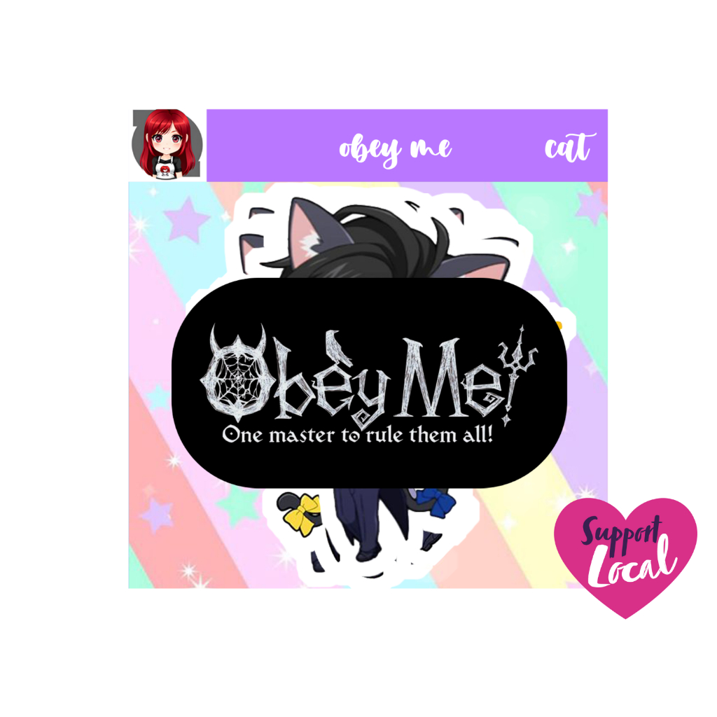 Obey Me - Cat Deco Die Cut Stickers - For planners, notebooks ...