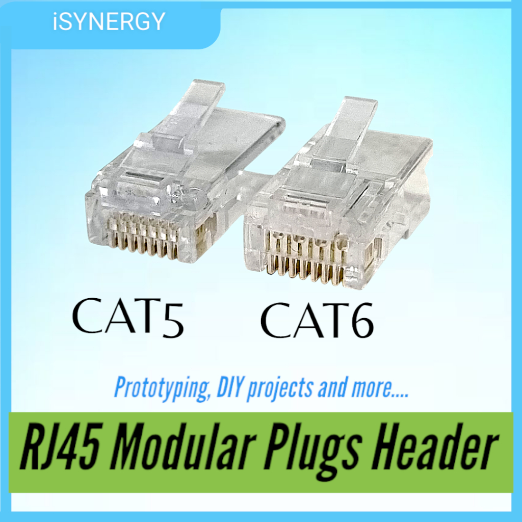 RJ45 CAT5 CAT6 Connector Modular Ethernet Cable Header Plug | Shopee ...