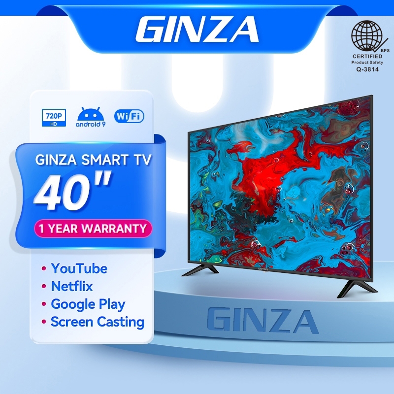 GINZA TV 40 Inch Flat Screen TV Slim HD LED TV | Shopee Philippines