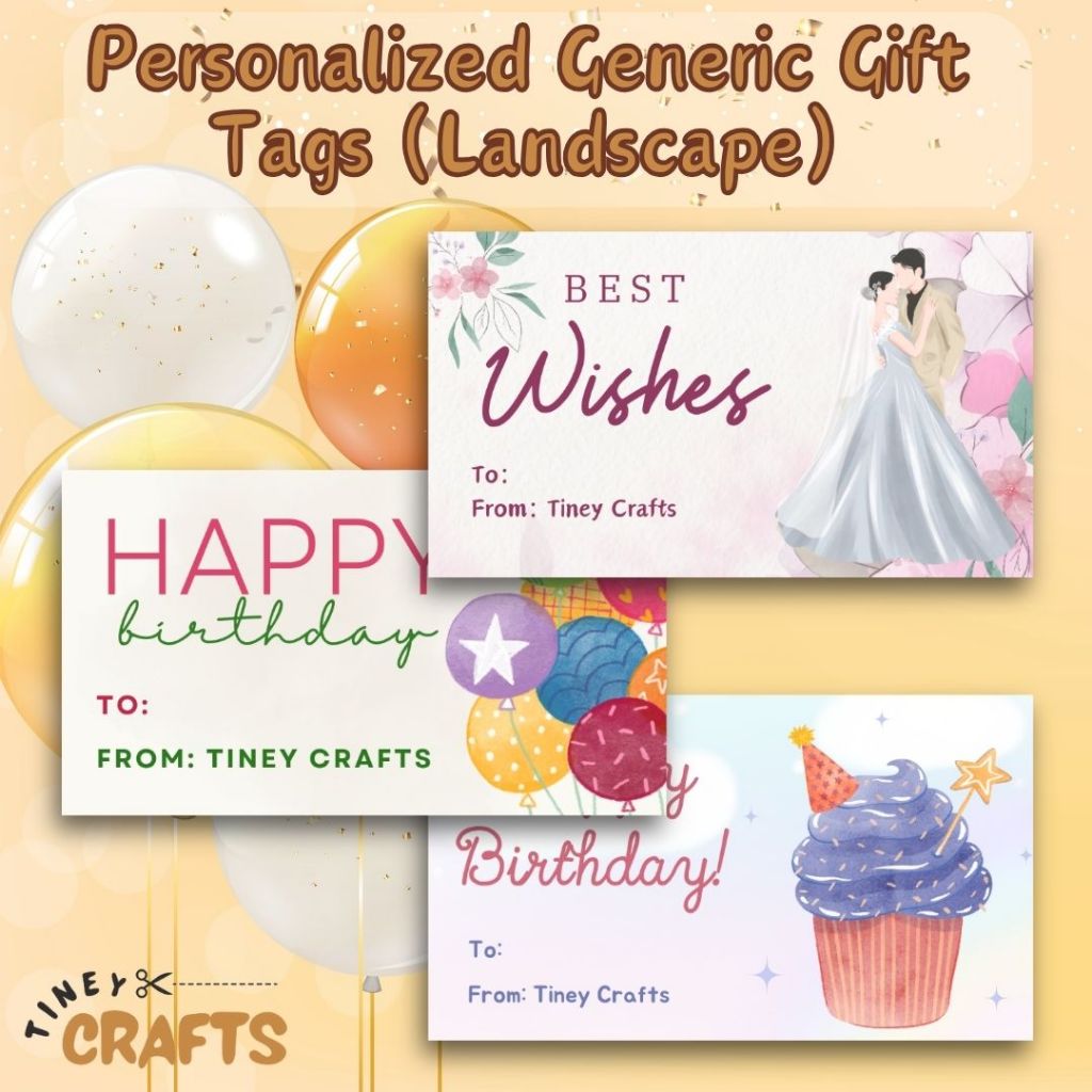 PERSONALIZED GENERIC|ANY OCCASION | WEDDING | BIRTHDAY GIFT CARDS/TAGS ...