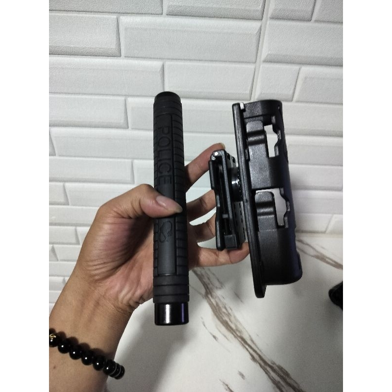 POLICE BATON WITH ROTATIONAL HOLDER SET | Shopee Philippines