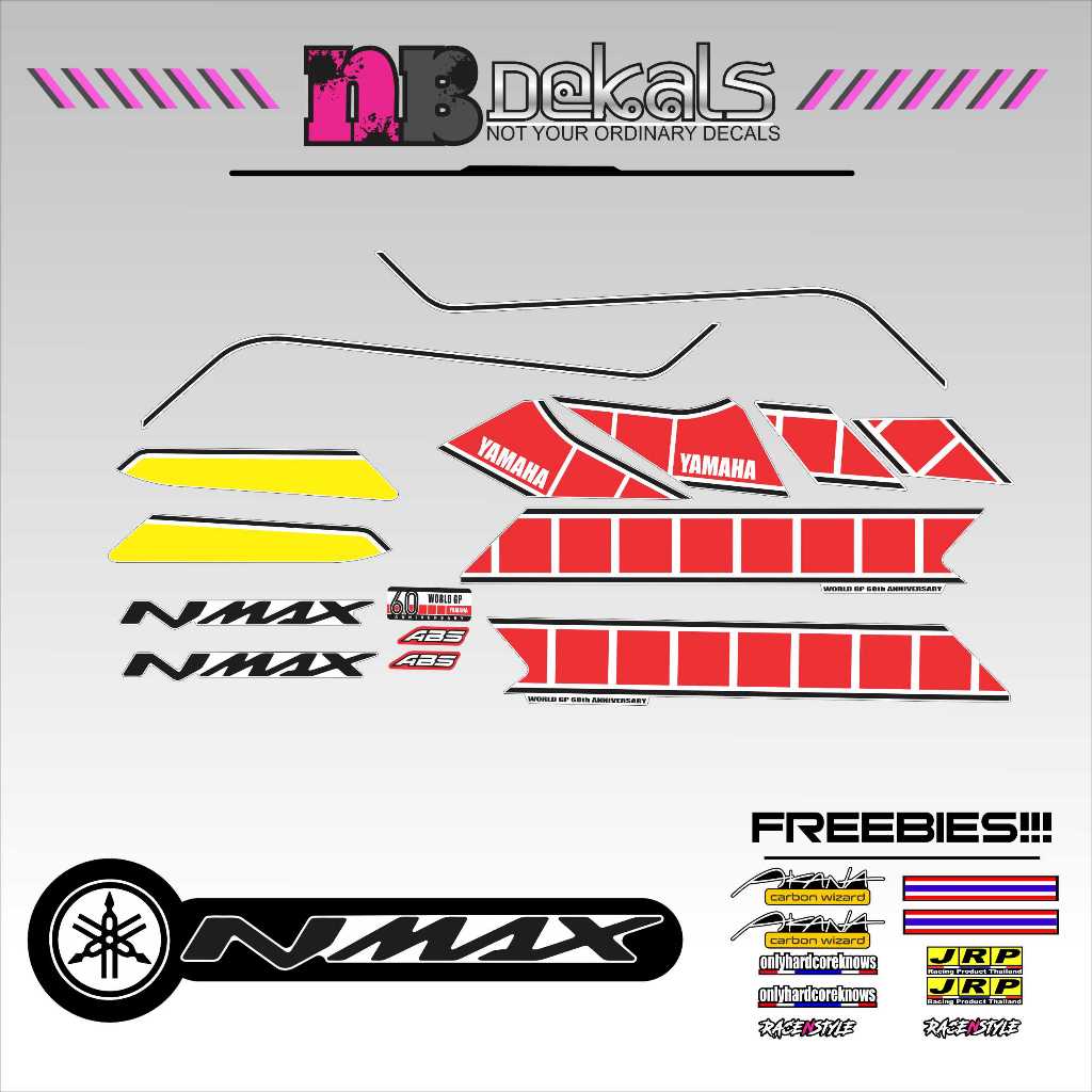 NMAX 155 V1 60TH SPECIAL EDITION DESIGN DECALS | Shopee Philippines