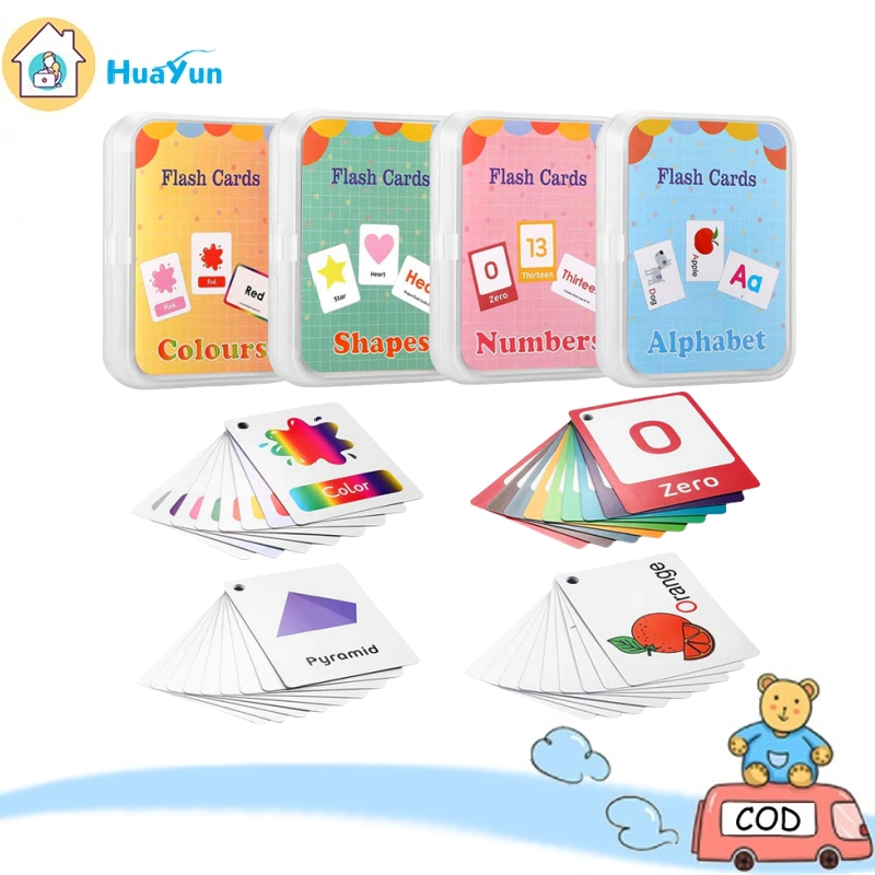 Flash Cards Baby Montessori Preschool English Learning Educational ...