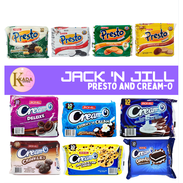 Jack 'n Jill Presto and Cream-O Chocolate, Cookies & Cream, Peanut ...