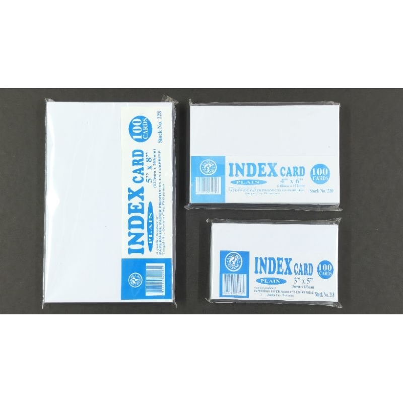 Exceline Plain Index Card 100pcs No Lines | Shopee Philippines