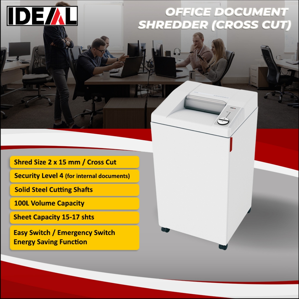 IDEAL 2604 from Germany Big Large Capacity Paper Shredder for Office ...