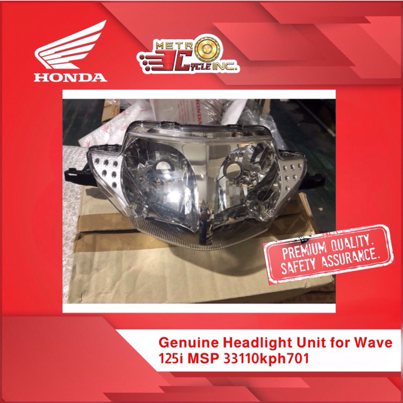 Genuine Headlight Unit for Wave 125i MSP 33110kph701 | Shopee Philippines