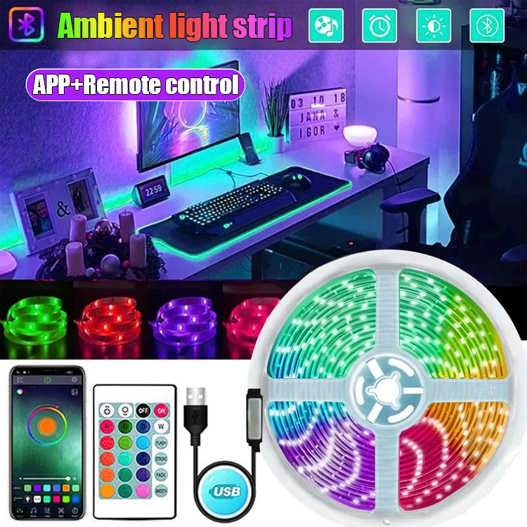 LED light for room 24-key bluetooth remote control LED Strip Light ...