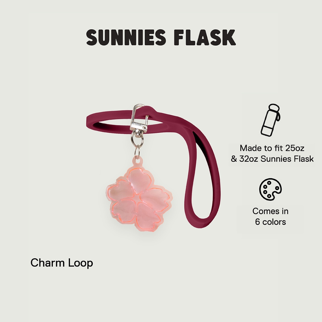 Sunnies Flask Charm Loop (Water Tumbler Accessory Strap Holder ...