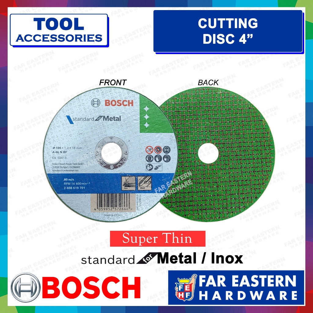 BOSCH Cutting Disc 4" Standard for Metal | Inox #701 | #343 1PC RBAC ...