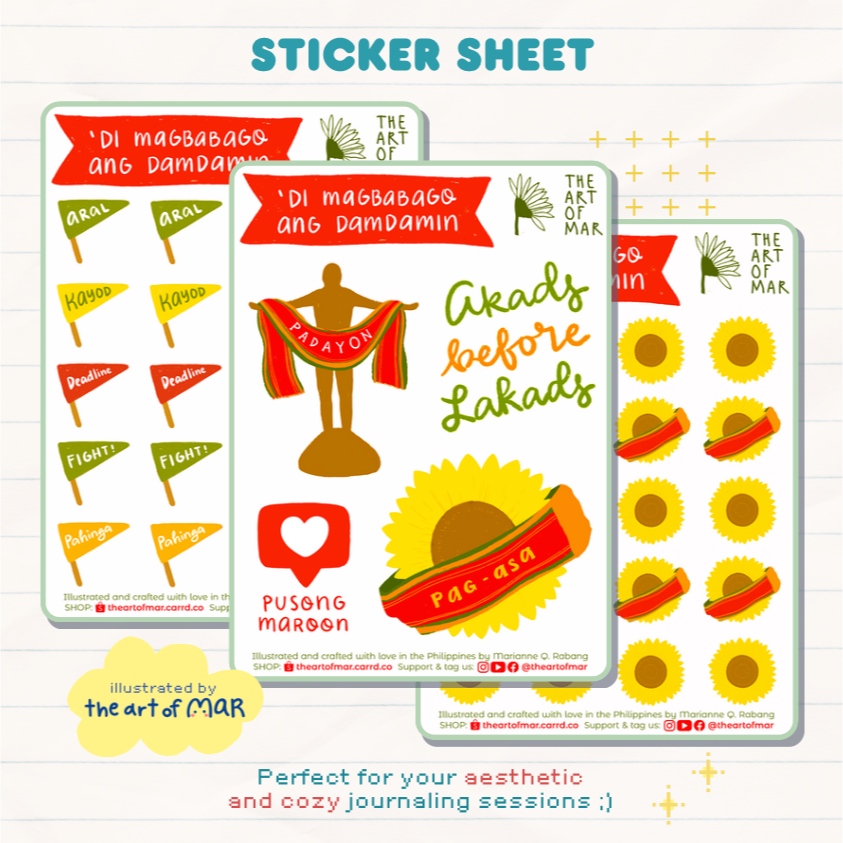 University of the Philippines Sticker Sheet - Oblation, Sablay ...