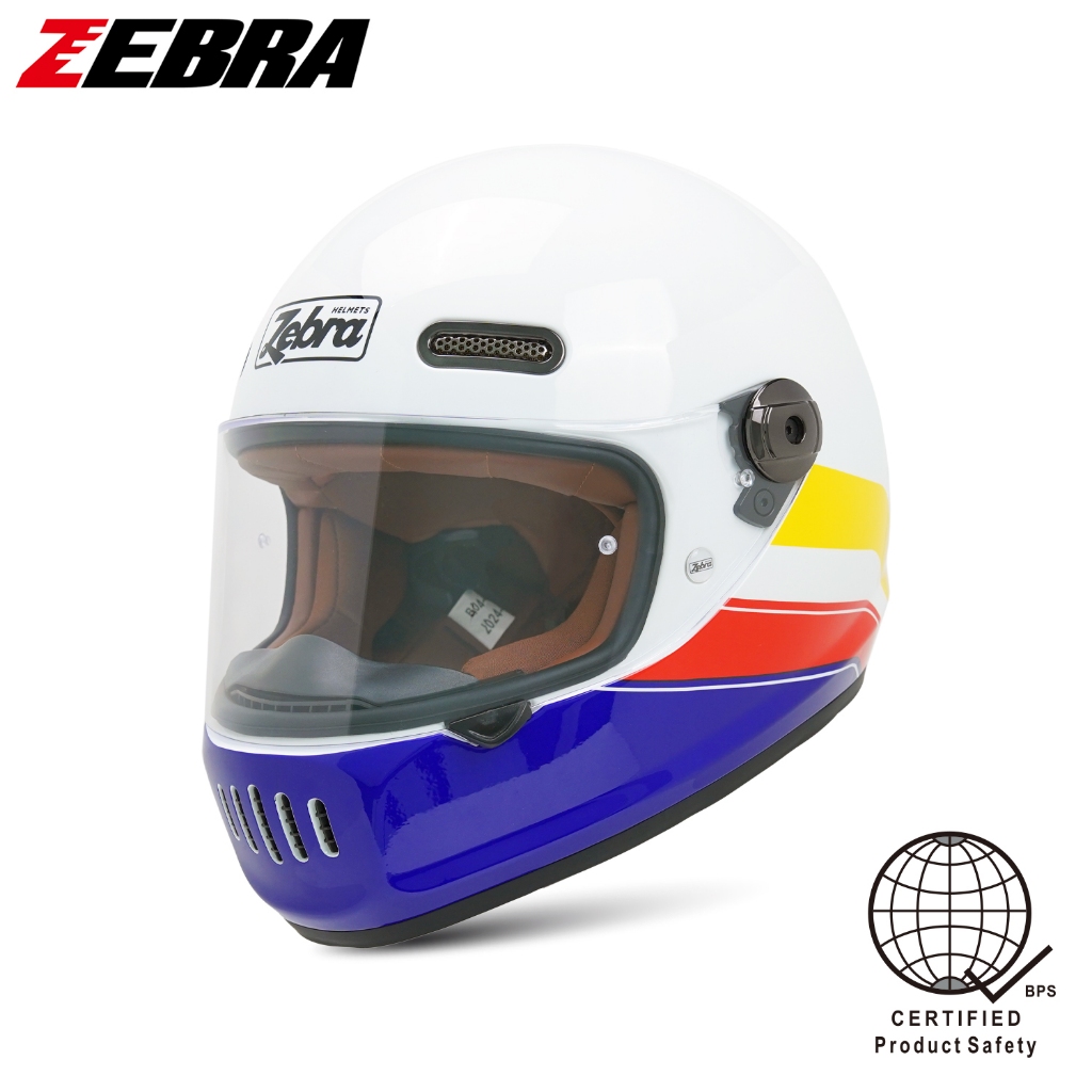 ZEBRA 577 Vertuoso Equation Retro Style Full Face Helmet | Shopee ...