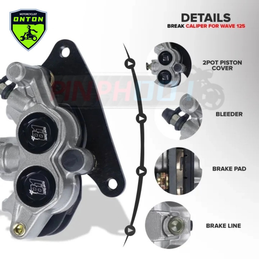 8.1 Formula Caliper Brake Caliper For Honda WAVE125 / XRM125/WAVE100 ...