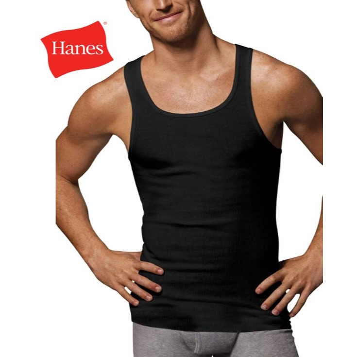 3 pcs HNS Tagless Tanks (Sando) Black Color 100% Cotton | Shopee ...