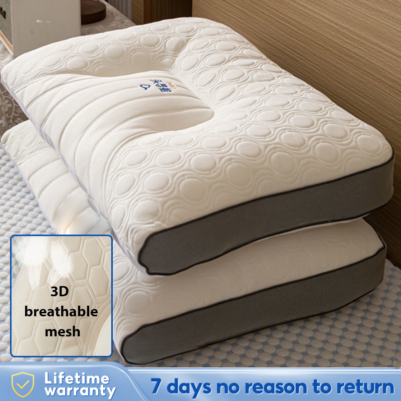 [3 Heights]Unan Pillow 3D Ergonomic Design Memory Foam Pillow Fits ...