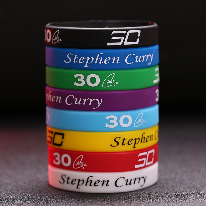 JDHY (ONE) NBA Star Signed Silicone Bracelet Kobe James Curry Kyrie ...