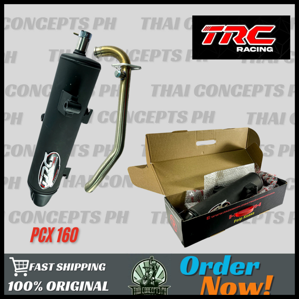 TRC RACING PCX160 POWER PIPE MUFFLER EXHAUST WITH REMOVABLE SILENCER ...