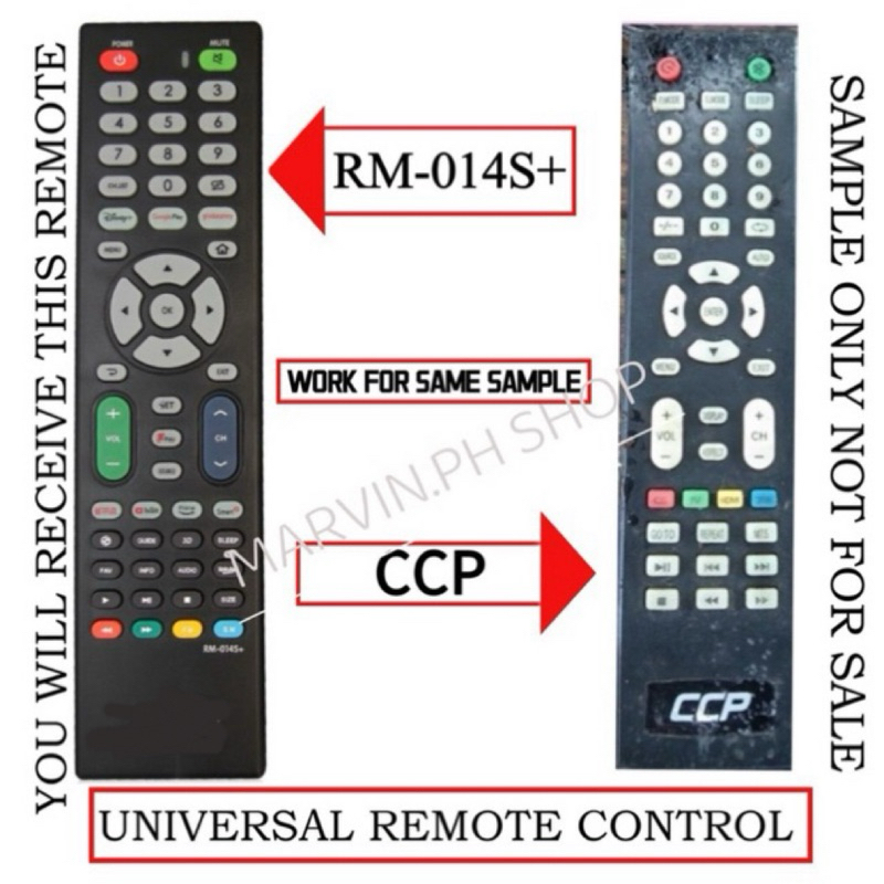 ready to use Universal remote control for CCP un smart tv remote na ...