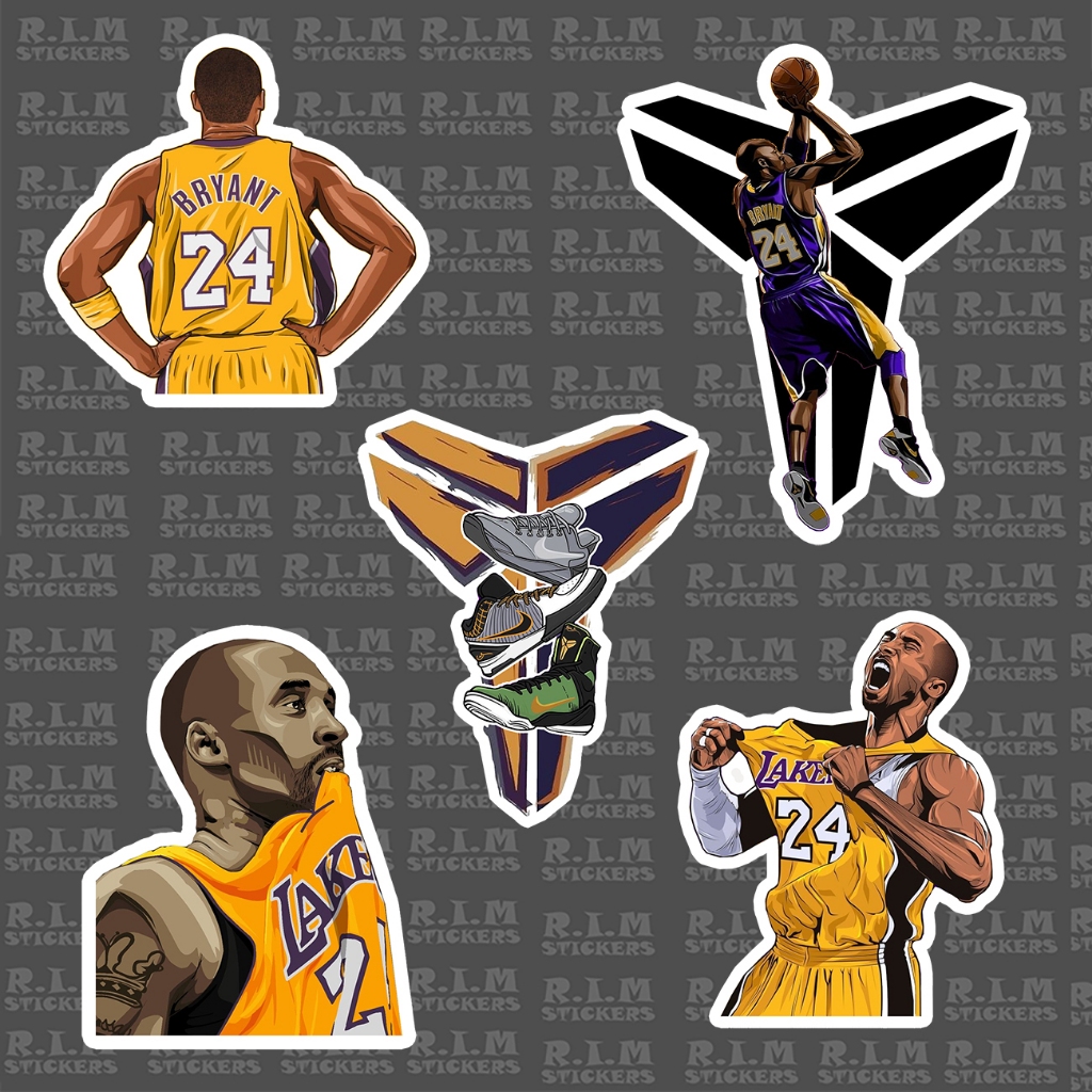 KOBE BRYANT BASKETBALL NBA Vinyl Stickers Waterproof High Quality (2.5 ...