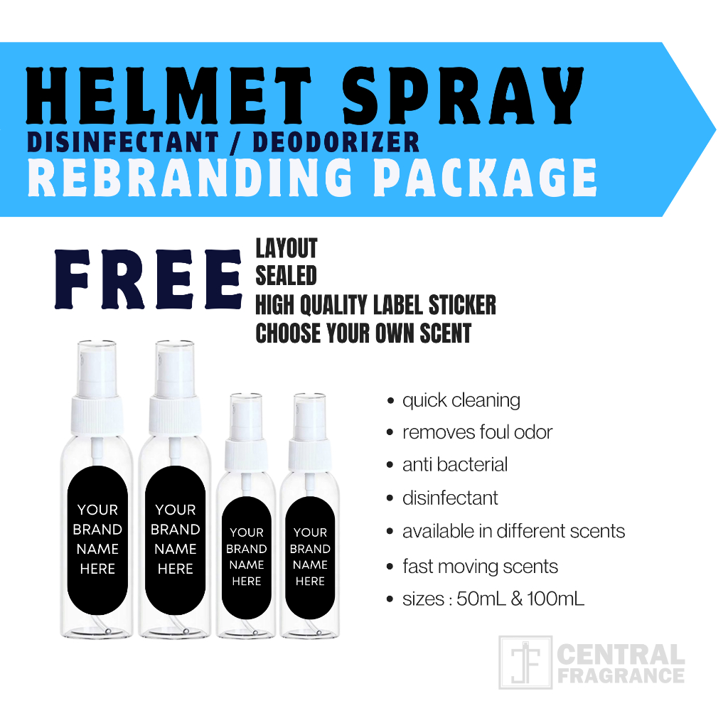 HELMET SPRAY - REBRANDING PACKAGE (PERSONALIZED CUSTOMIZED ...