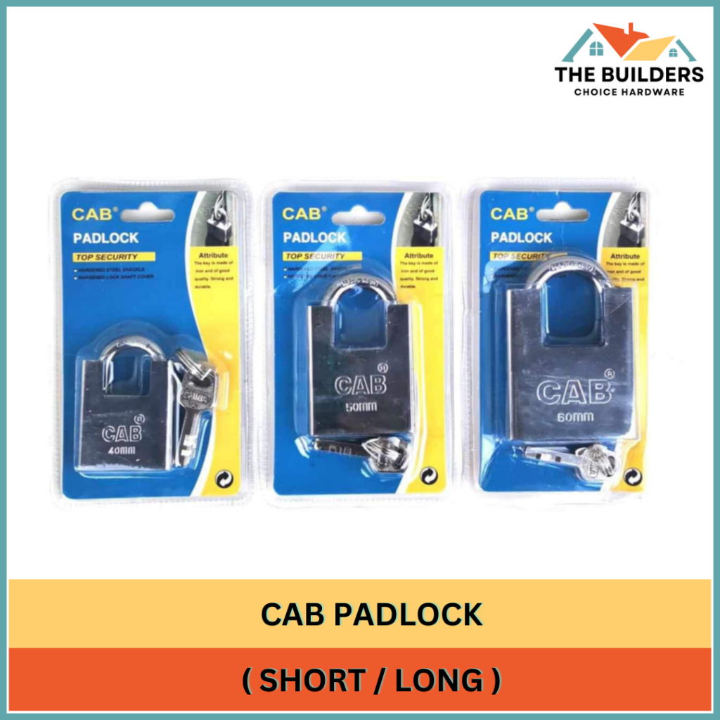 CAB PADLOCK SHORT AND LONG SHACKEL SIZES 30MM, 40MM, 50MM, 60MM ...