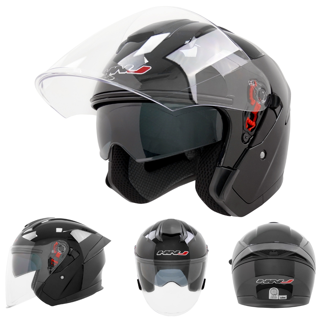 COD HNJ Half Face Helmet A4-006 Motorcycle Single Visor Helmet For ...