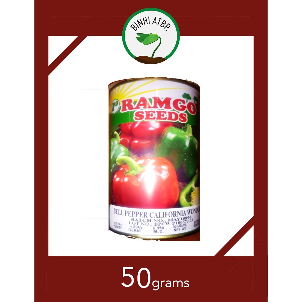 Ramgo Bell Pepper California Wonder Seeds (50 Gr Can) | Shopee Philippines