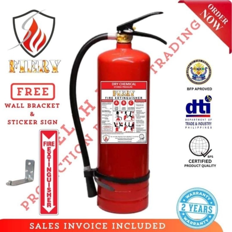 10lbs. FIERY BRAND (DRY CHEMICAL-ABC TYPE) | Shopee Philippines