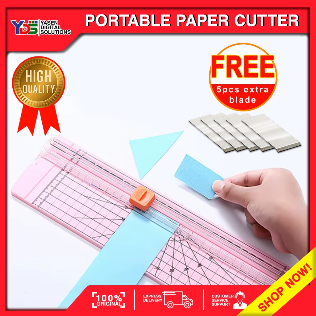 Portable Paper Cutter Manual Paper Trimmer Cutter A4 Size with FREE 5 ...