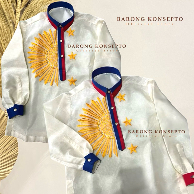 BARONG FLAG 3 STAR IN THE SUN FOR KIDS - Modern Barong Tagalog Buwan ng ...