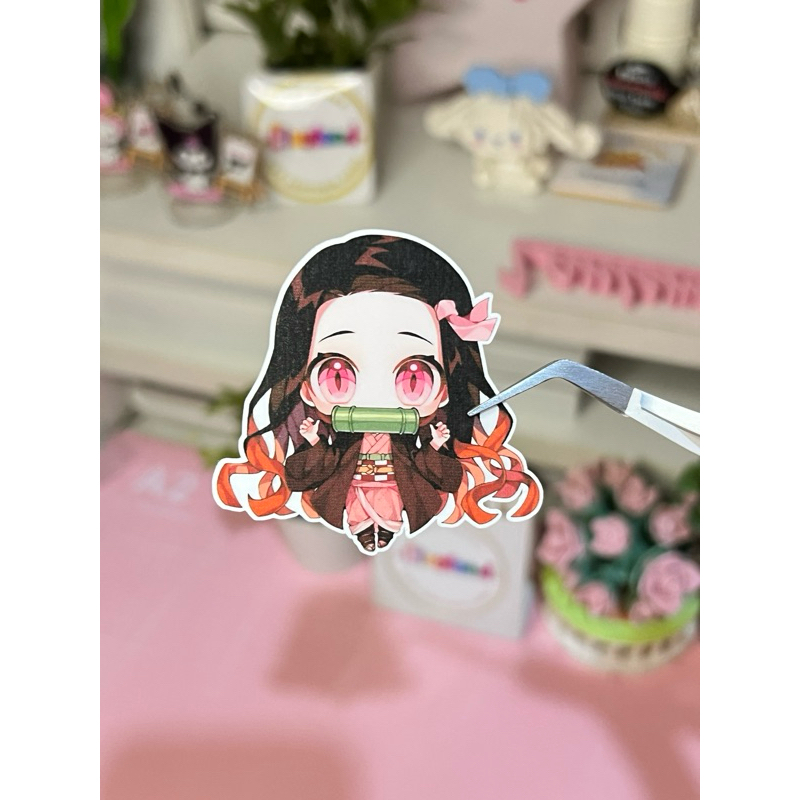 Demon Slayer Nezuko Chibi Vinyl Sticker Anime stickers waterproof ...
