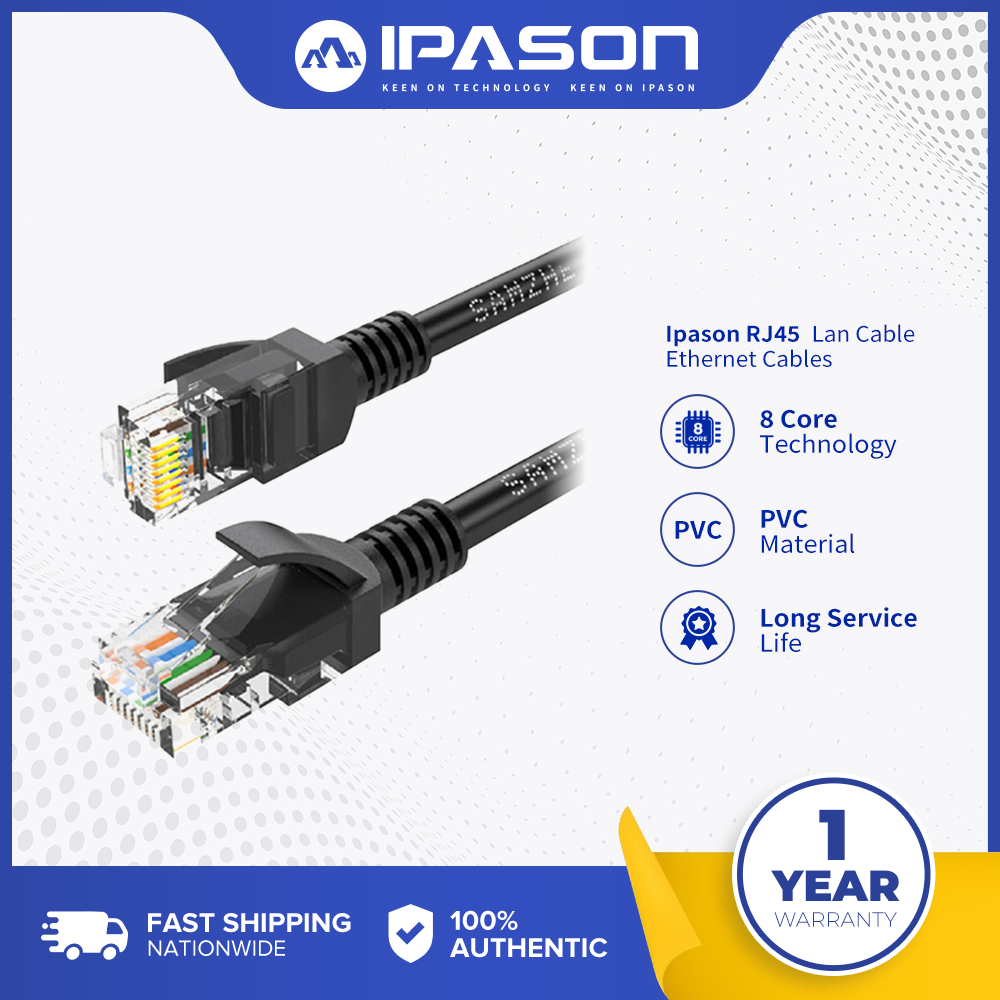 Ipason RJ45 Lan Cable Ethernet Cables RJ45 5m Cord Wire LAN Network ...