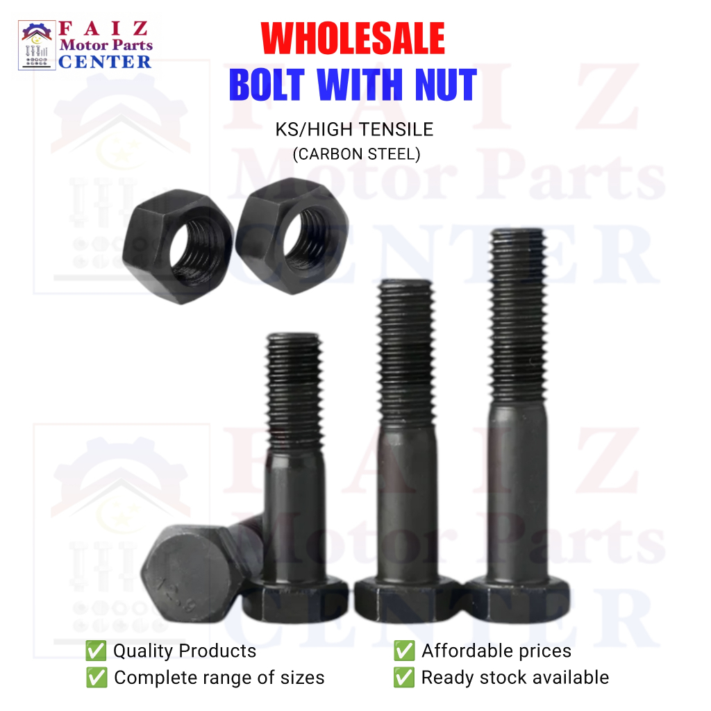 HIGH TENSILE 10x20mm up to 10x150mm (#17 sa yabe/tools) BOLT WITH NUT ...