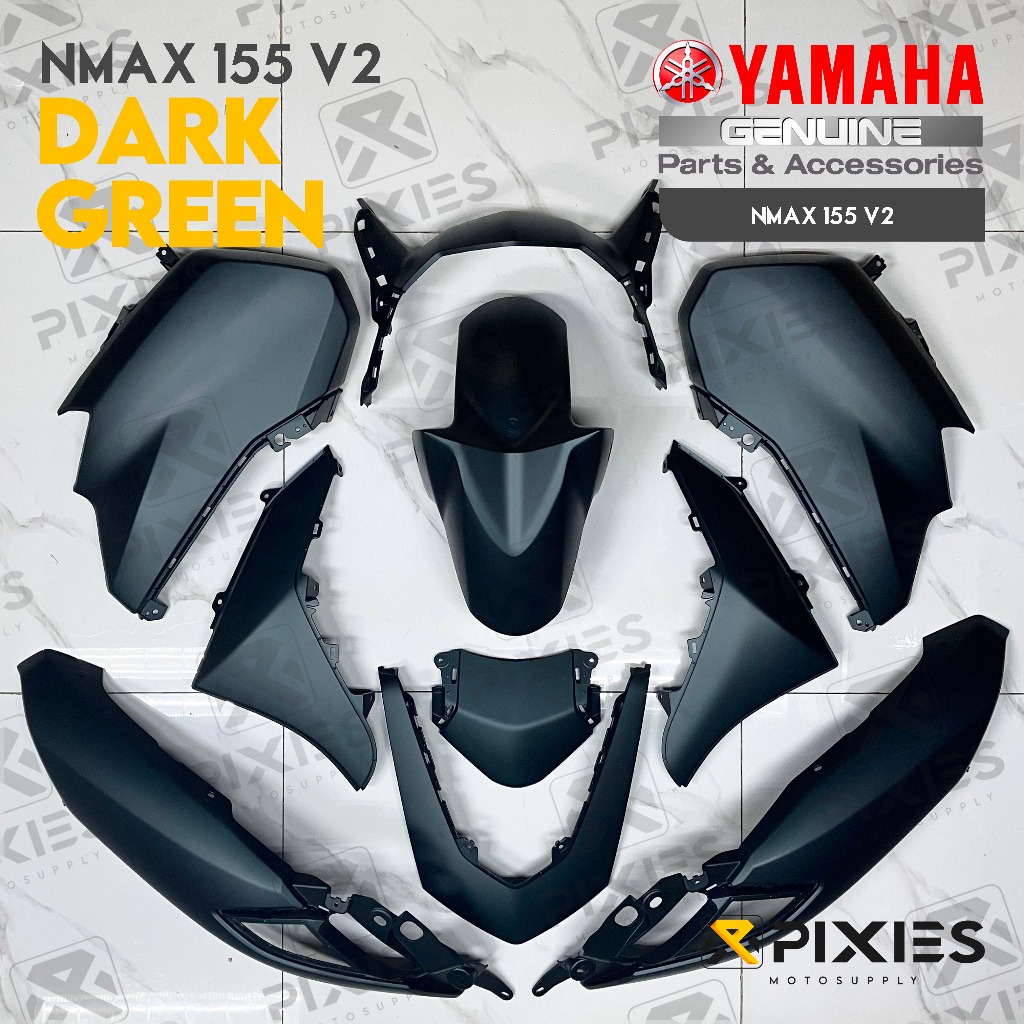 DARK GREEN YAMAHA NMAX V2 GENUINE SPARE PART FAIRINGS FLAIRINGS PLASTIC ...
