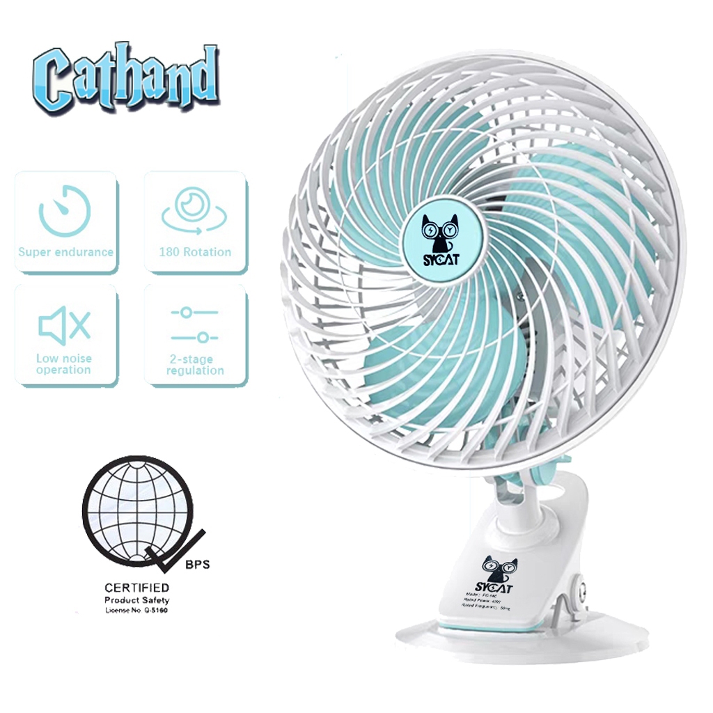 Shaking Head Mute Mini Electric Fan Portable Table Desktop Clip Fan ...