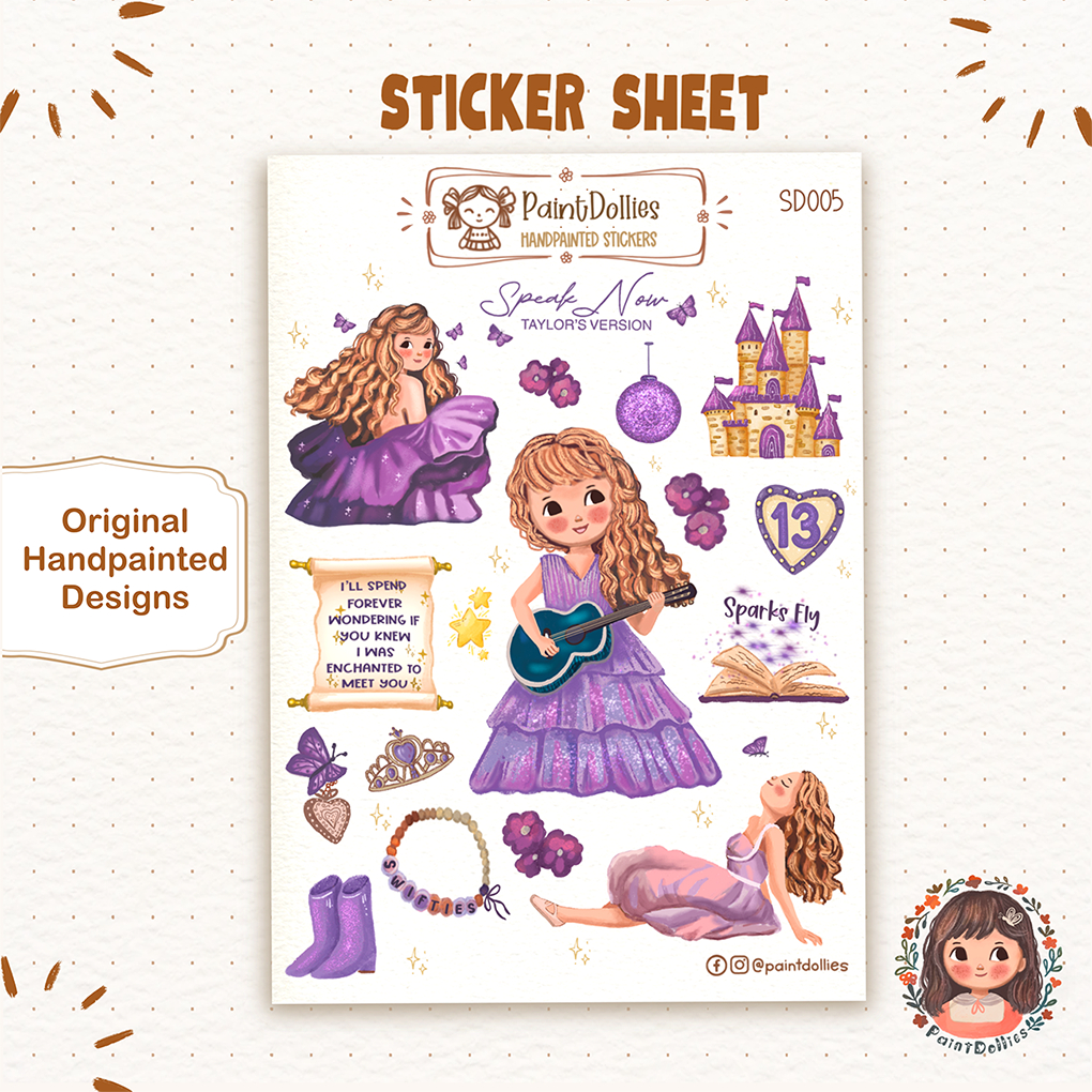 SD005 Cute Taylor Speak Now Sticker Sheet, SD005 | Shopee Philippines