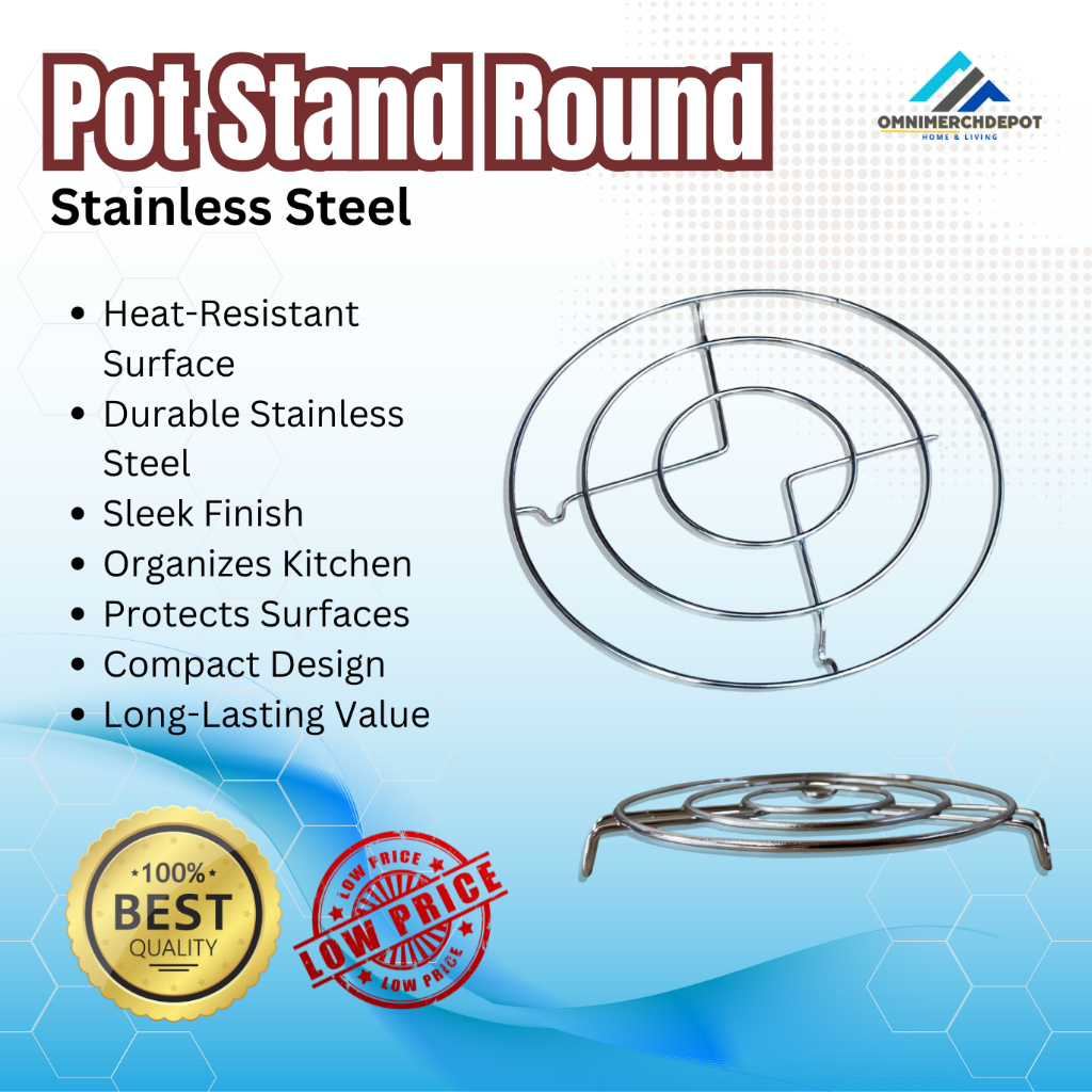 OmniMerchDepot Stainless Steel Pot Stand Round Patungan Pot Racks Pot ...