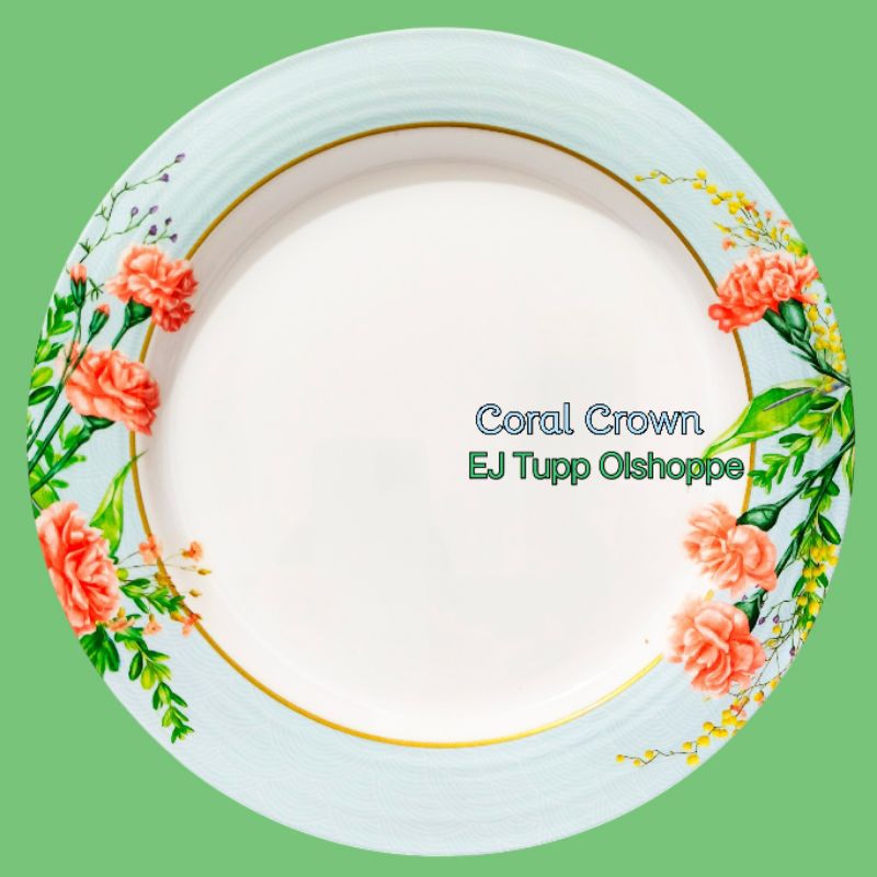 Tupperware Coral Crown Melamine Dinner Plates 26cm | Shopee Philippines
